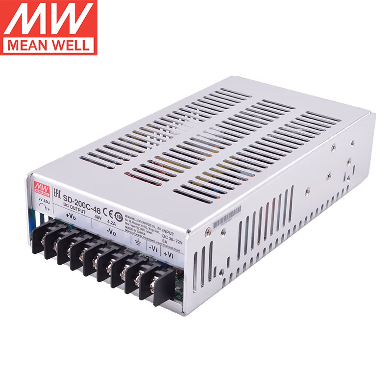 Mean Well Converter SD-200C-48 Enlosed 48Vdc Output 36~72Vdc Input DC ...