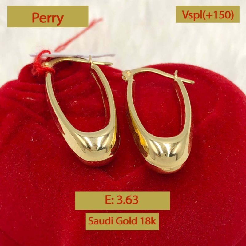 EARRING 18K SAUDI GOLD PAWNABLE | Shopee Philippines