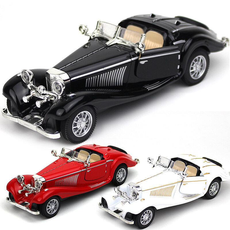 2024 LH 128 alloy racing classic model vintage old style car pulled ...