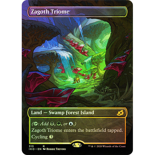 Pr0xy Card - Zagoth Triome (Borderless Foil) | Ikoria: Lair of ...