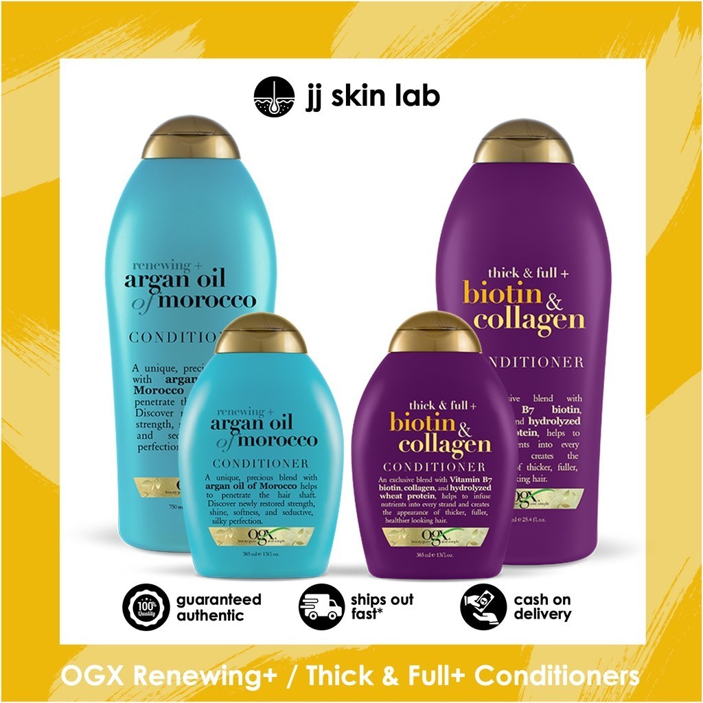 OGXi Conditioner Renewing Argan Oil of Morocco Thick Full Biotin ...