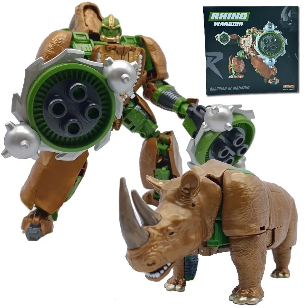 Rhino Warrior Transformation RW-01 Rhinox RW01 Beast Wars KO Action ...