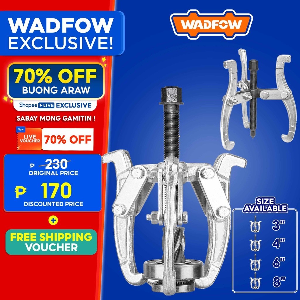 Wadfow 3-pins / 3 Jaws Gear Bearing Puller Remover Jaw Universal ...