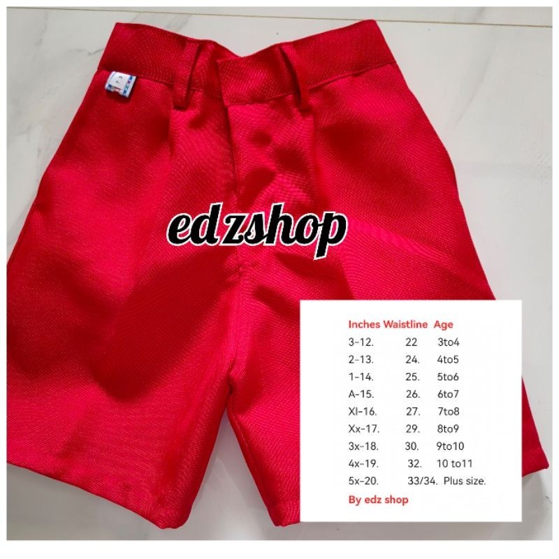 red shorts school uniform.tokong style | Shopee Philippines