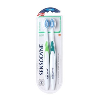 Sensodyne Fresh Mint Toothpaste 100g Twin Pack + Multicare Toothbrush ...