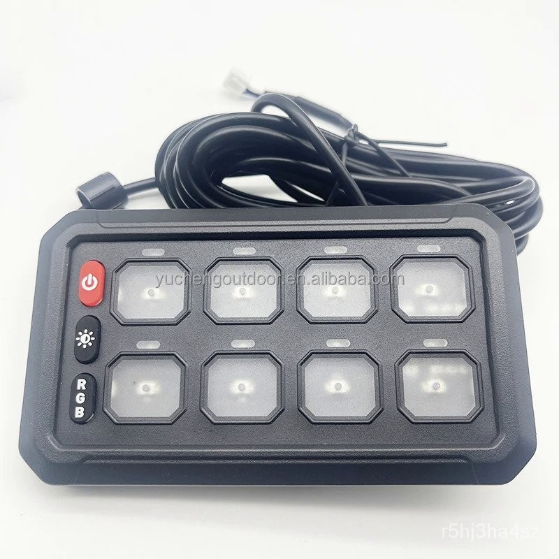 Universal 8 Gang Switch Panel LED Light Bar Relay System Marine 12V 24V ...