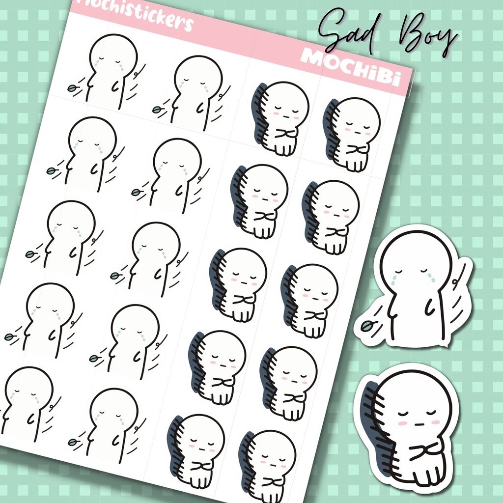 SAD BOY MOCHIBI - PLANNER STICKERS | Shopee Philippines