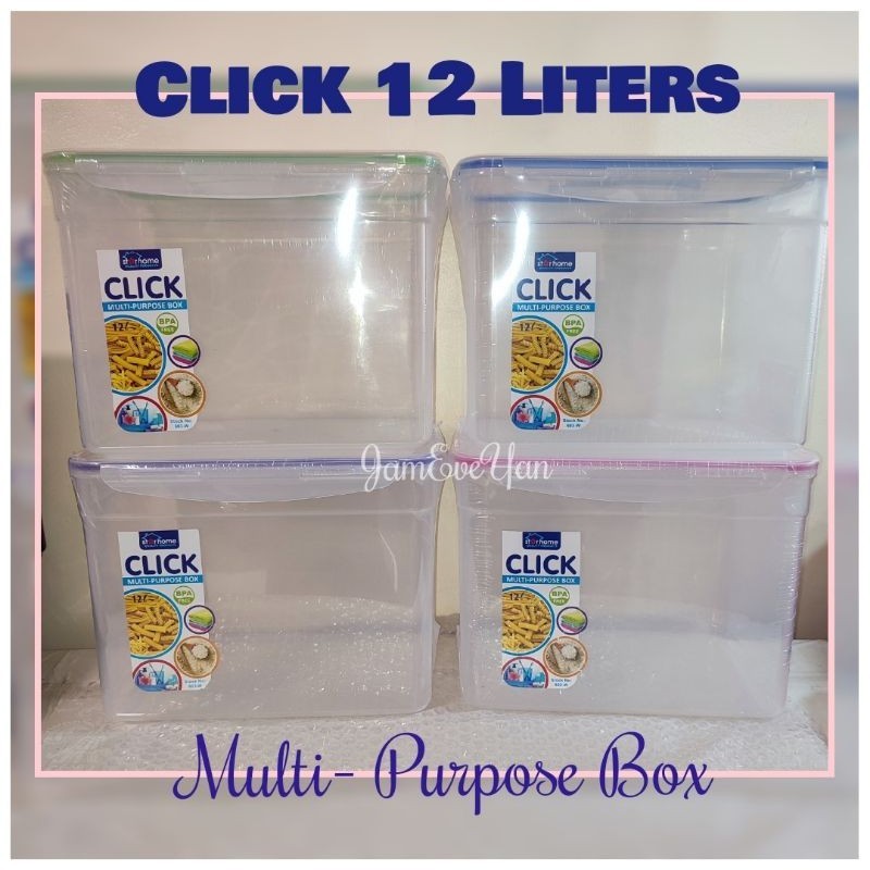 JCK1 CLICK MULTI-PURPOSE BOX 12Liters Airtight (Food Storage / Box ...