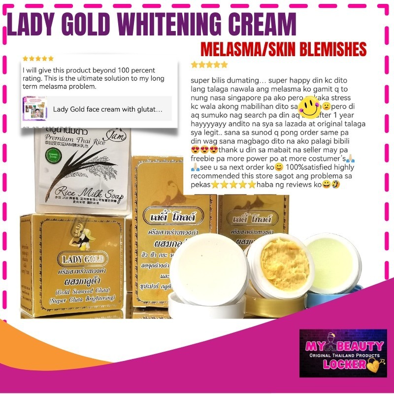 Lady gold Face Whitening Cream Melasma Darkspot with Glutathione ...