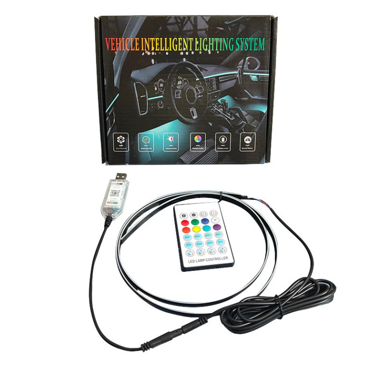 2023 New Car Acrylic LED Ambient Light Dream Color Chasing Car Central ...