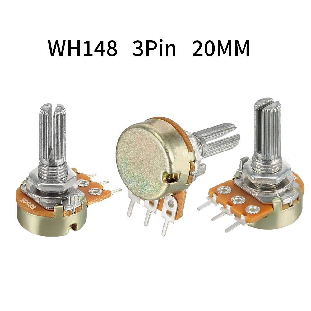 B250K WH148 SINGLE 20MM CARBON FILM SWITCH ROTARY POTENTIOMETER FOR ...
