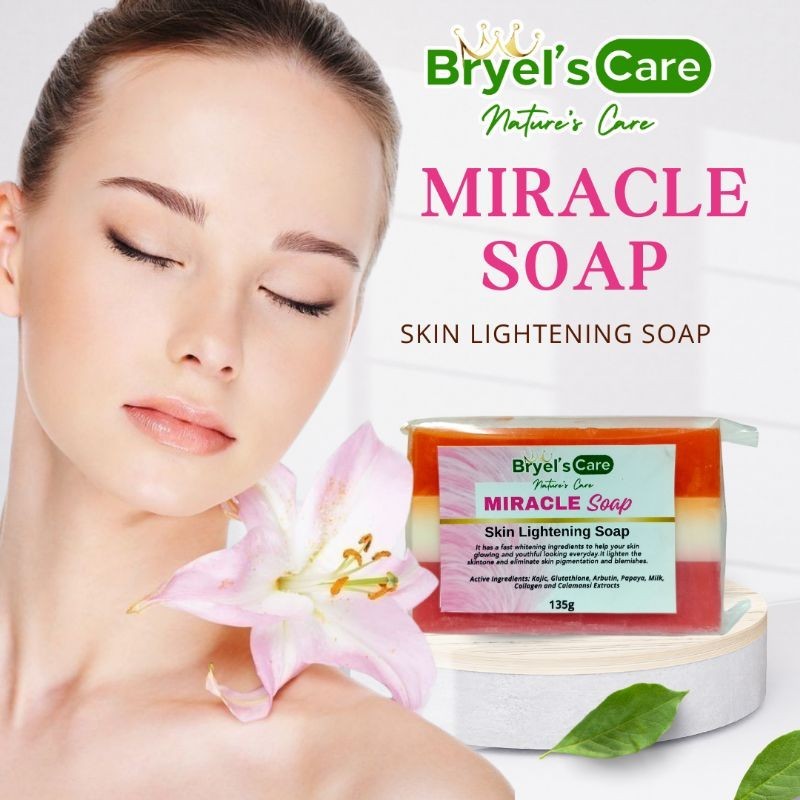 MIRACLE SOAP WHITENINH SOAP 135G/PEKAS REMOVER SOAP/MELASMA SOAP/TRIPLE ...