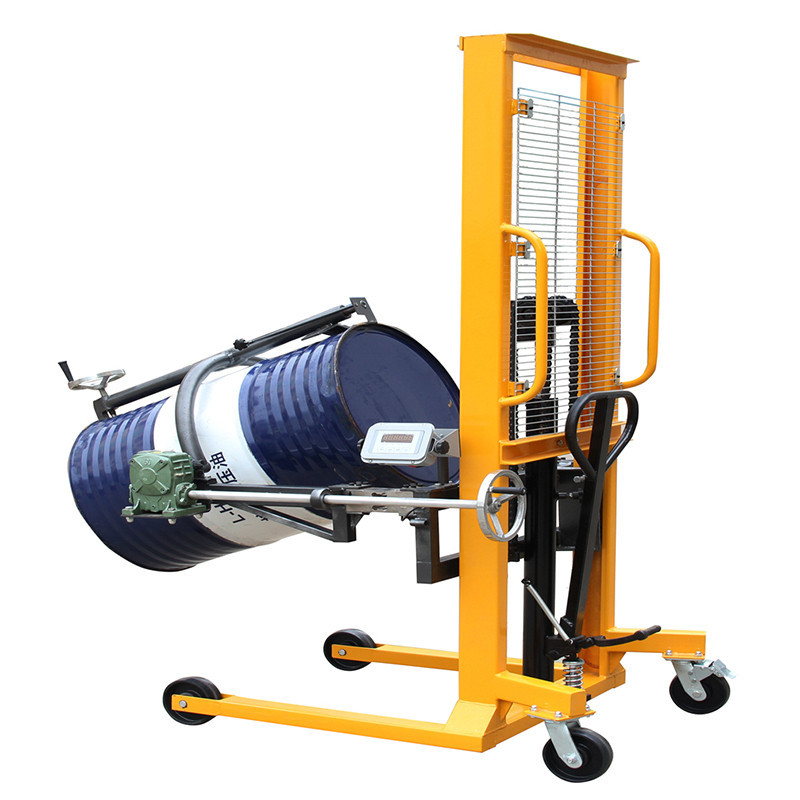manual oil drum stacker truck lifting equipment hydraulic hand forklift ...
