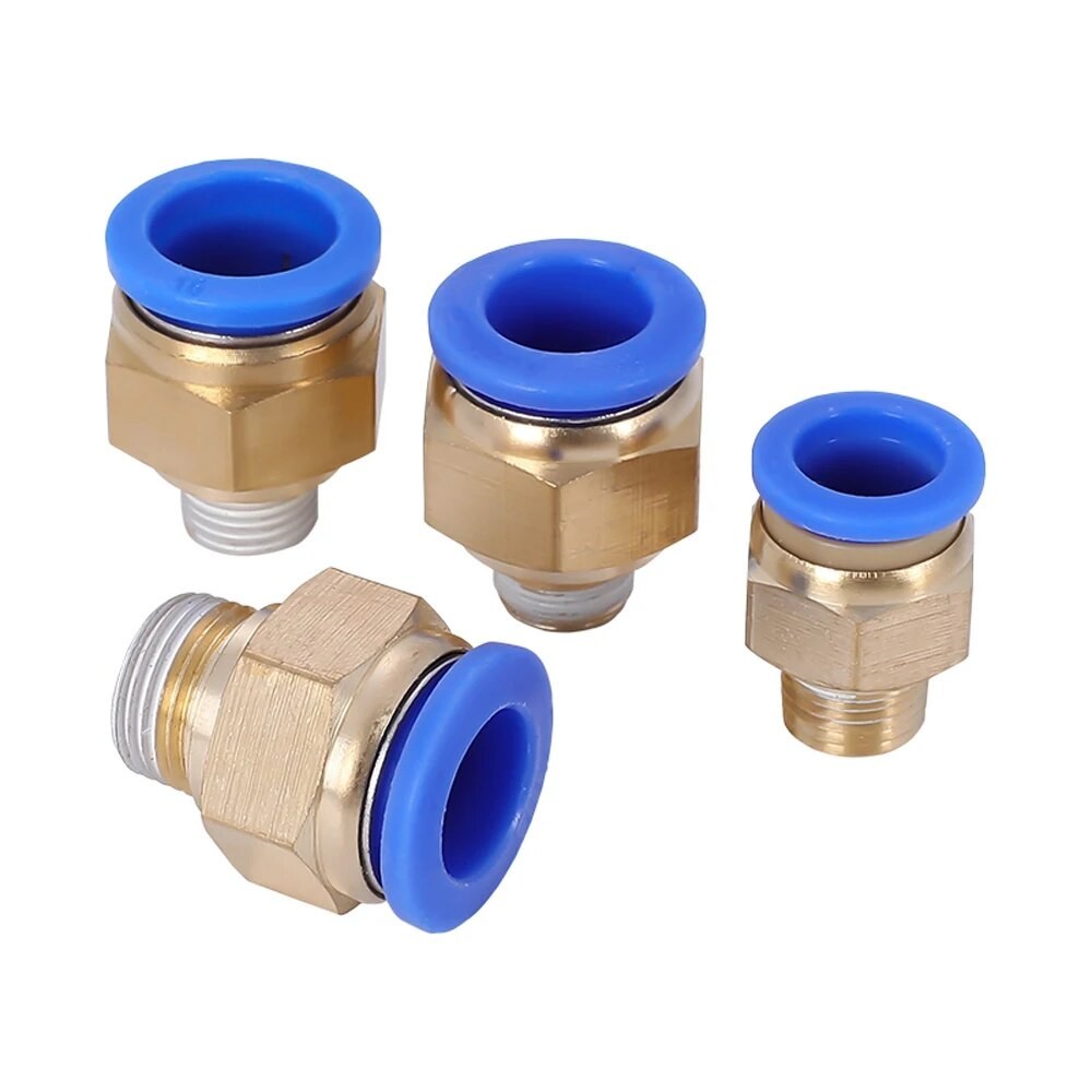 Pneumatic Fittings PC PC4/6-M6/M8/M10/M12 Male Metric Thread Pipe ...
