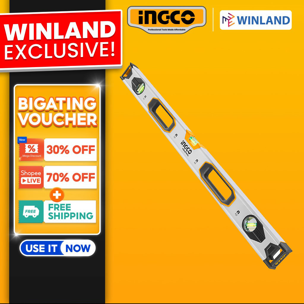 Ingco by Winland Spirit Level bar with Powerful Aluminum Magnetics ...