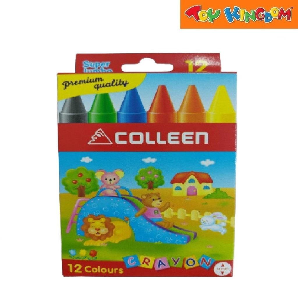 Colleen 12 Colors Super Jumbo Size Premium Quality Crayon | Shopee ...
