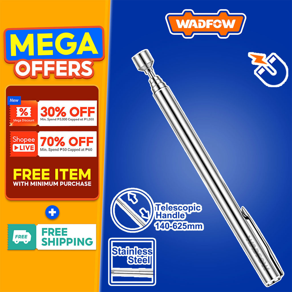 Wadfow WME1602 Stainless Steel Magnetic Telescopic Pick up Tool for ...
