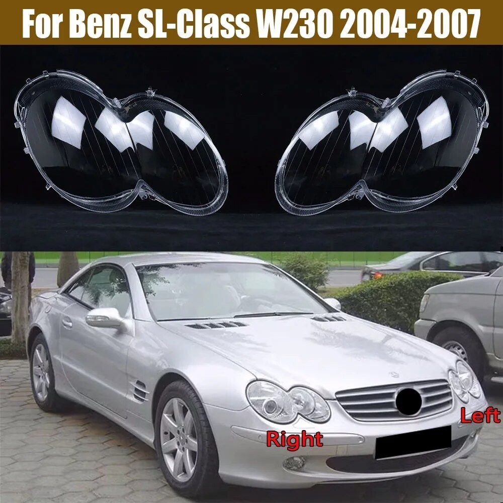 ☚For Benz SL-Class W230 2004-2007 Front Headlamp Cover Transparent Mask ...