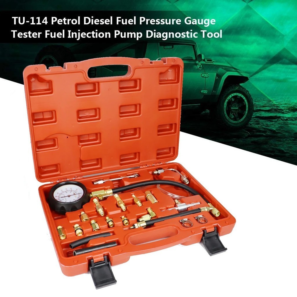 Fuel Injection Pressure Test Kit, TU-114 Petrol Diesel Fuel Pressure ...