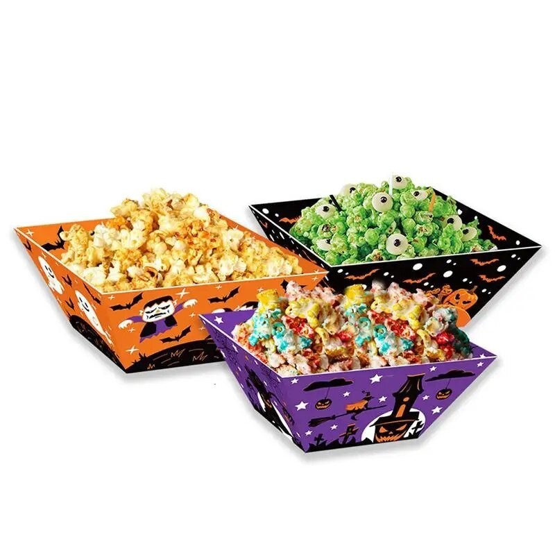 12pcs Halloween Snack Boxes Party Dessert Snack Boxes Popcorn Chocolate ...