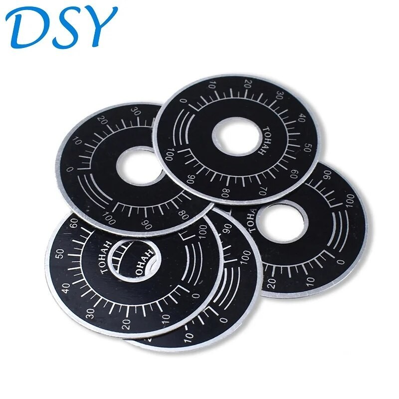 10PCS New 0-100 WTH118 Potentiometer Knob Scale Digital Scale Can Be ...