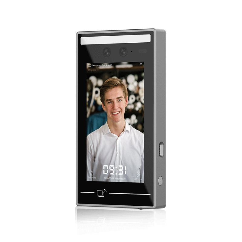 TCP/IP WIFI Reader RFID Card Time Attendance 7-inch Dynamic Face Recognition Terminal Access ...