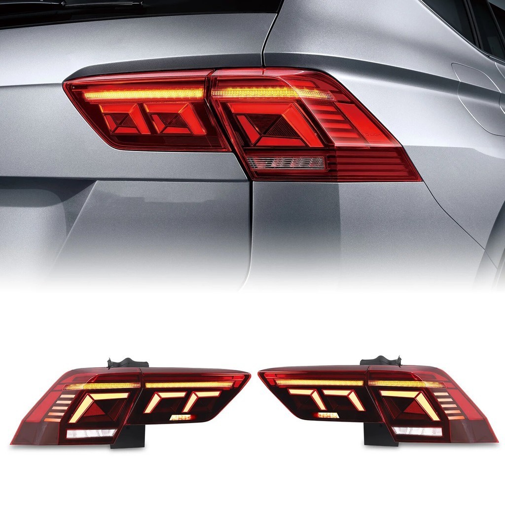 유1 Pair 21 Facelift Look Dynamic Full LED Tail Lights Rear Lamp For VW ...