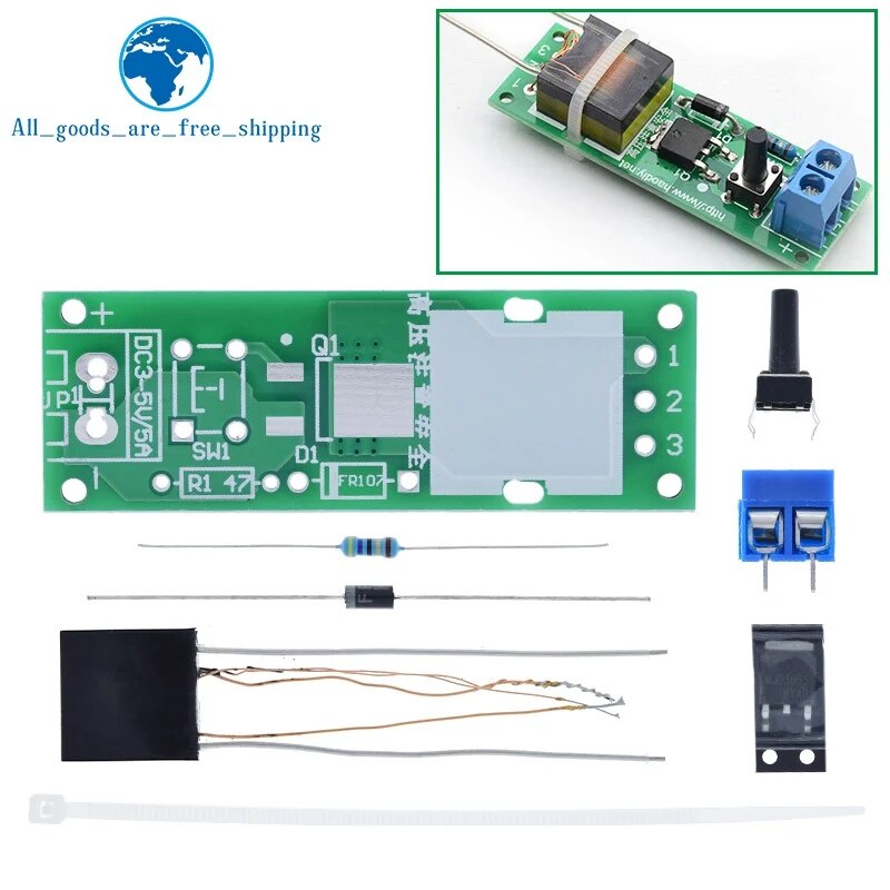 TZT HV-1 High Voltage Generator Arc Ignition DIY Kit Arc Generator Arc ...