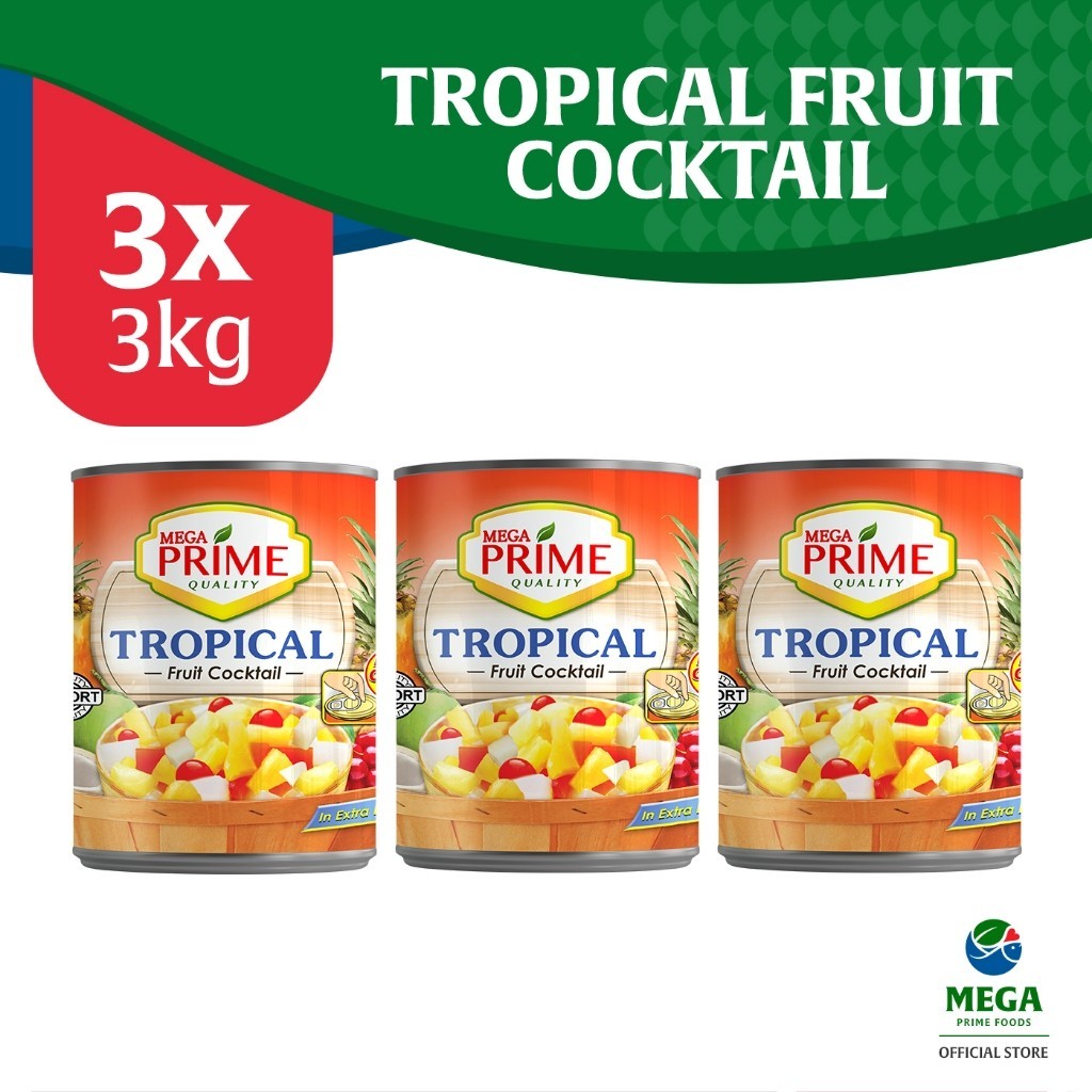 Mega Prime Tropical Fruit Cocktail In Extra Light Syrup 3Kg By 3'S ...
