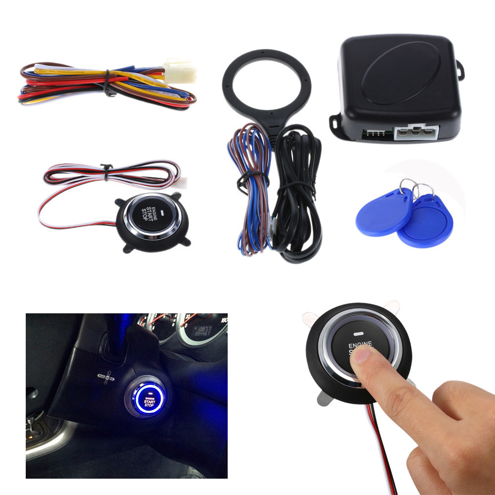 Car Alarms Engine Push Button Start Stop RFID Lock Ignition Switch ...