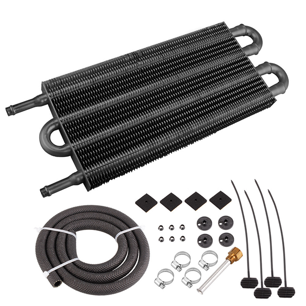 Aluminum Universal Transmission Cooler Kit 4 row Oil Cooler Manual ...