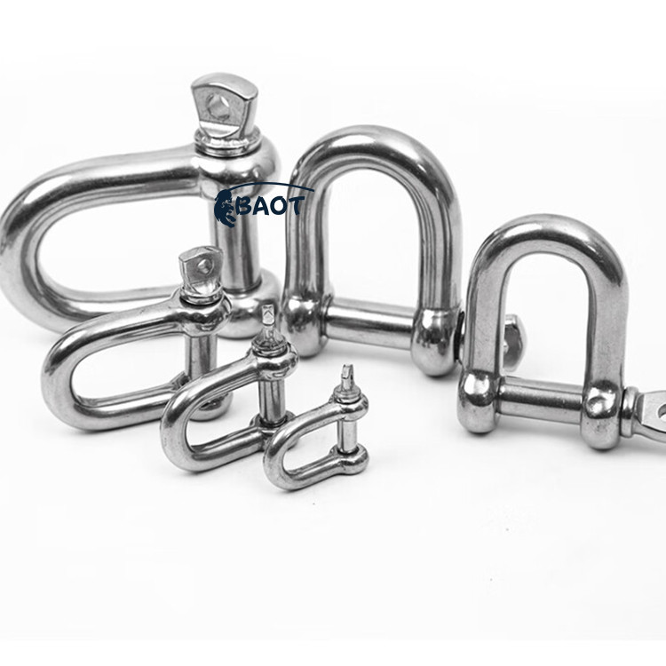 M18 304 Stainless Steel D Ring Shackles 18 mm Screw Pin Anchor Shackle ...