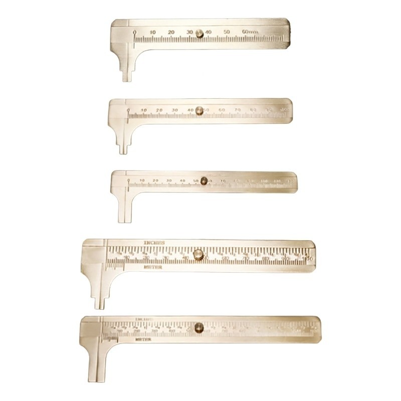 Retro Brass Ruler Measurement Tools Pocket Sliding-Gauge Caliper Single ...