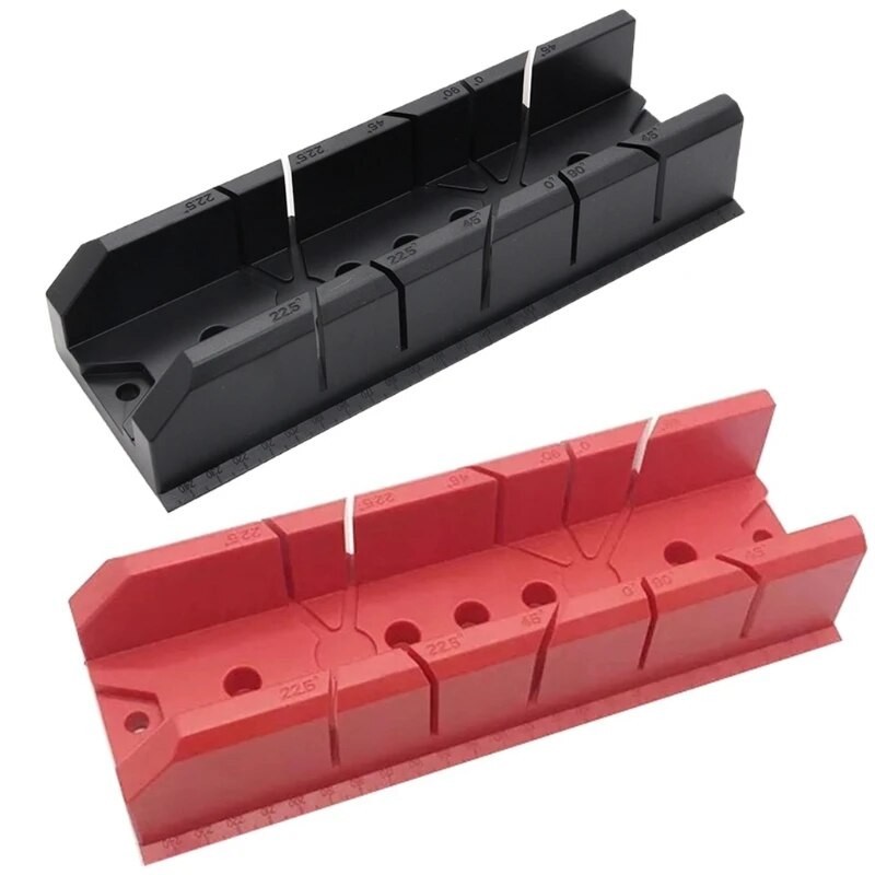 Miter Box 45/90 Degree Mitre Block Gypsum Cutting Tool for Wood Black ...