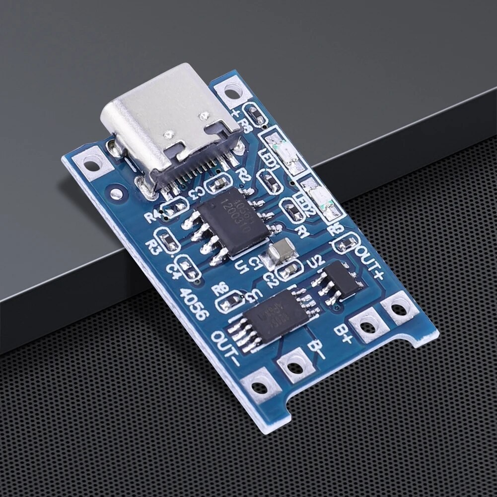 TP4056 Lithium Battery Charger Module Type C Battery Charging Board ...