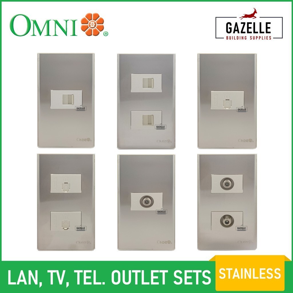 :(Omni Wide Series Television, Telephone, and LAN CAT5E Outlet Sets ...