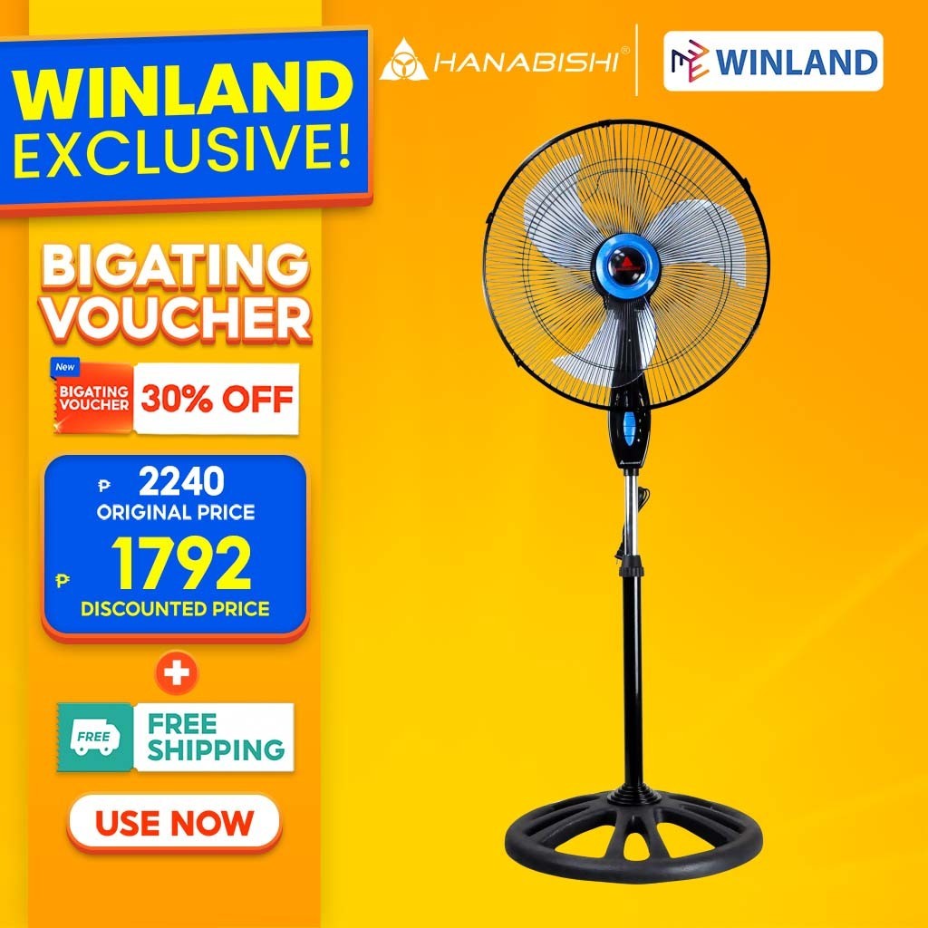 Hanabishi by Winland 18 inch Stand Fan Wind Chaser / Electric Fan WIND ...