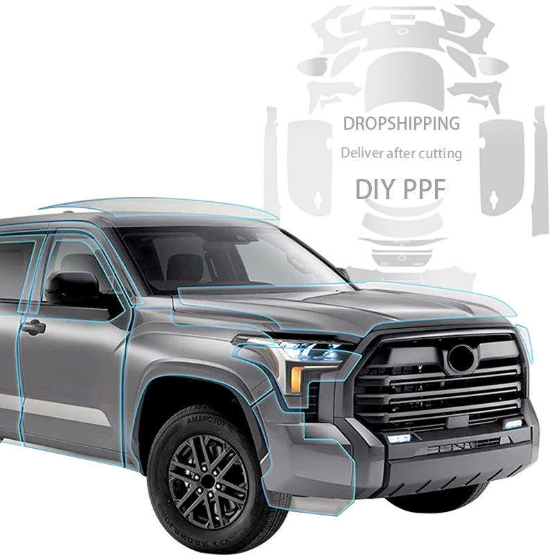 KUNGKIC 8.5mil Pre-Cut for Toyota Tundra 2022 2023 2024 Car Clear Bra ...
