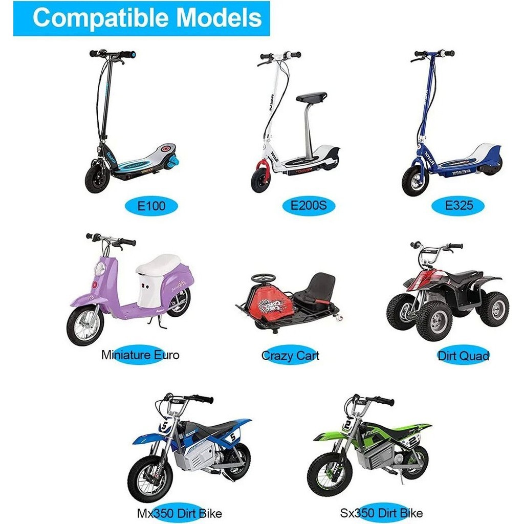 24V Scooter Battery Charger for Razor Dirt Bike E100 E200 E300 E125 ...