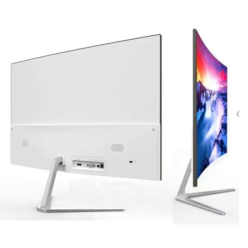 27 Inch Gaming Curved Monitor Pc LED Smart Monitor Desktop Cpu Computer ...