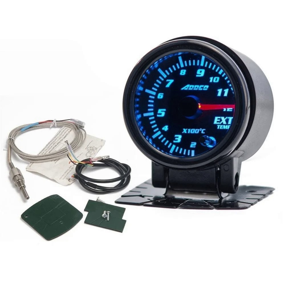 Racing Car Universal Exhaust Gas Temp Gauge Auto Ext Temp Meter EGT ...