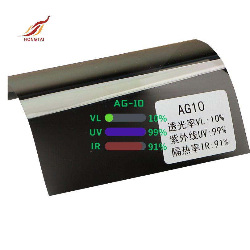 100% UV rejection nano carbon fiber sticker front windshield tint ...