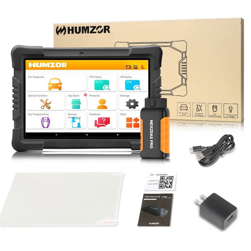Humzor NexzDAS Pro Full System Auto Diagnostic Tool OBD2 Scanner with ...