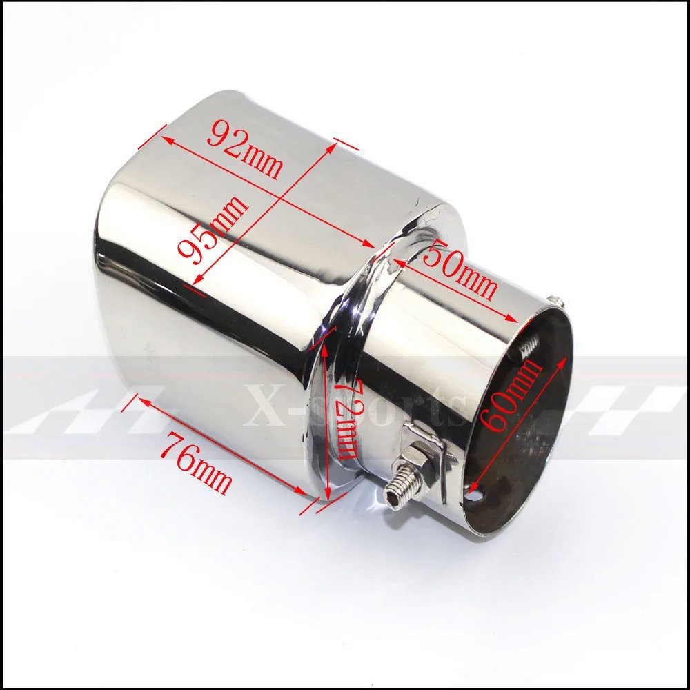 Exhaust Pipe Muffler tail pipe outlet nozzle end Universal Stainless ...
