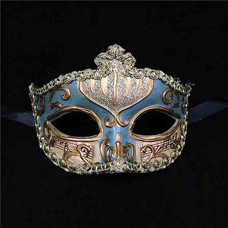 Elegant Fake Half Face Mask Festival Aldult Men Women Masquerade Music ...
