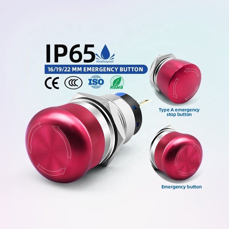BENLEE Metal Emergency Stop Button Ip65 Waterproof ROHS 16mm 19mm 22mm ...