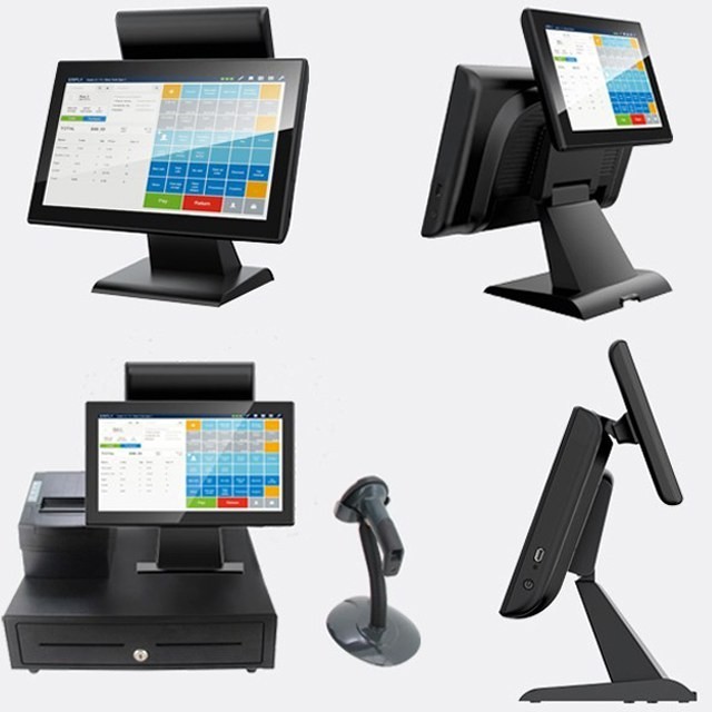 Micropos restaurant equipment 15.6" two touch screen POS android pos ...