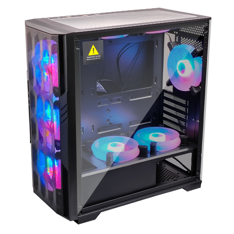 MANMU Hot Micro Atx Gaming Cpu Cabinet Rgb Mid Tower Pc Case Tempered ...