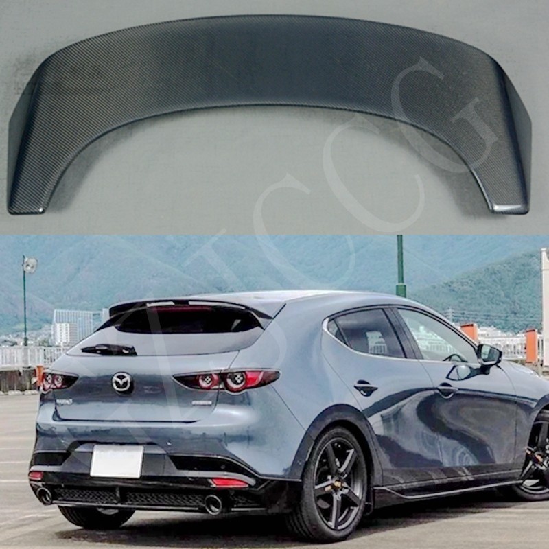 ⓛFor Mazda 3 Axela Hatchback 2020 Car Styling FRP+ Carbon Fiber Rear ...