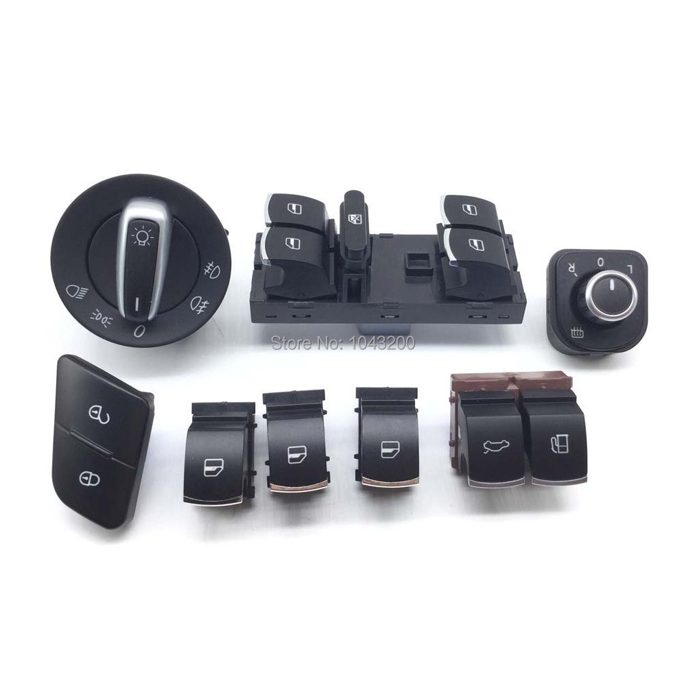 ️Window Headlight Mirror lock / Unlock Tailgate & Fuel Flap Switch ...